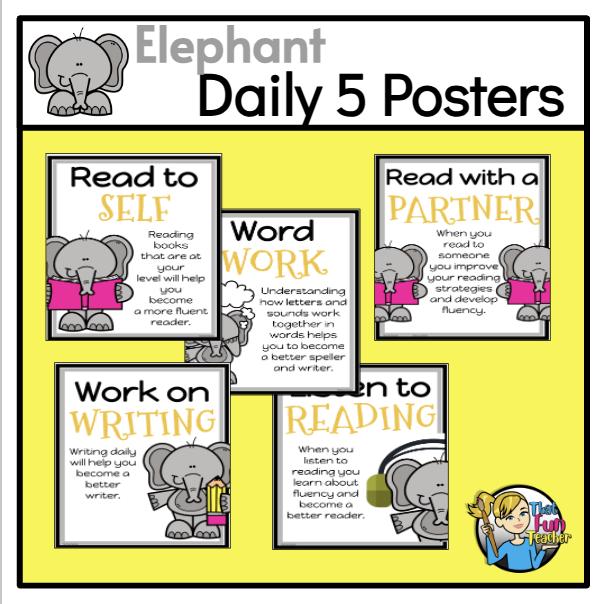 Elephant Theme Classroom Decor & Resources DIGITAL DOWNLOAD - Etsy