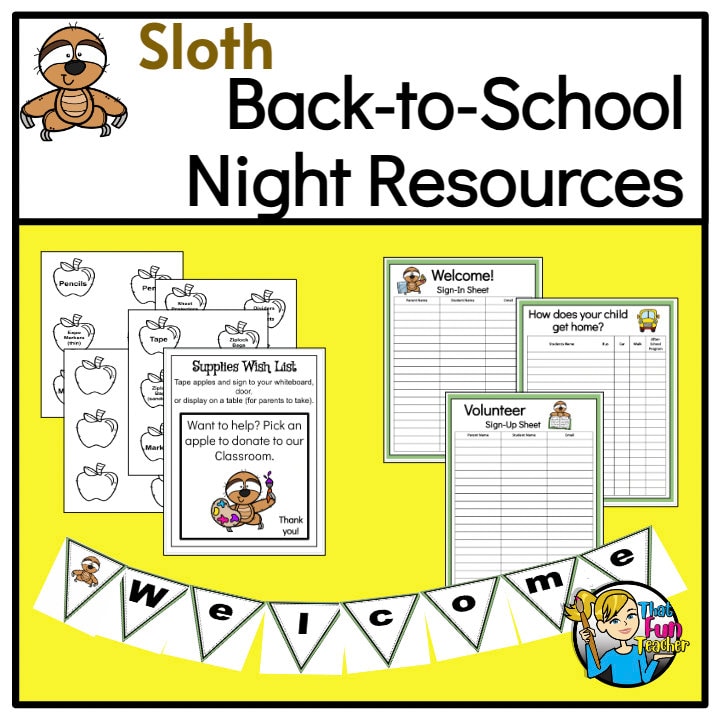 Sloth Theme Classroom Decor & Resources - DIGITAL DOWNLOAD - Etsy