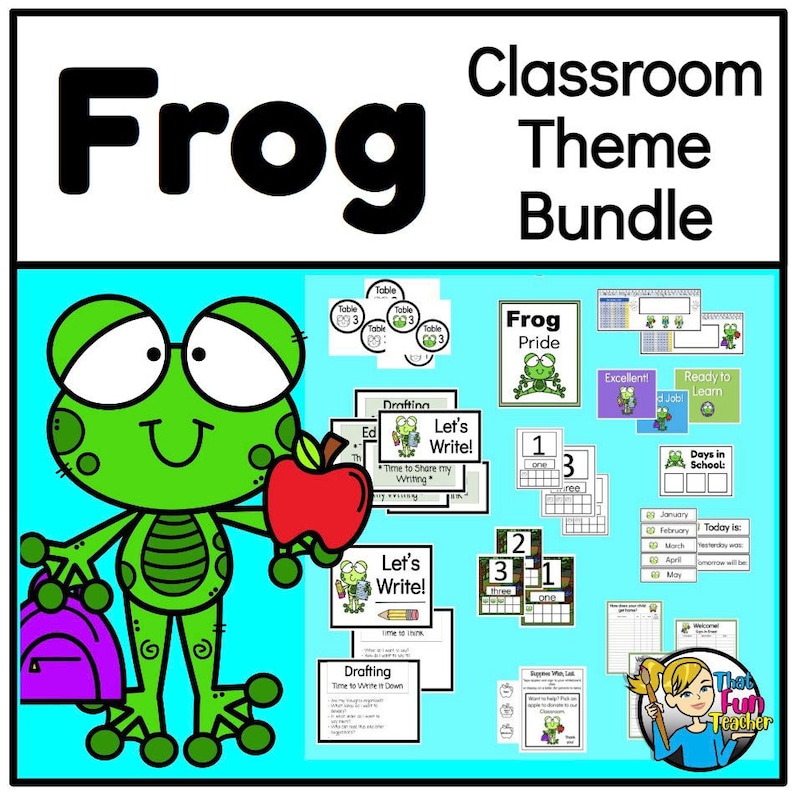 Frog Theme Classroom Decor & Resources - DIGITAL DOWNLOAD - Etsy