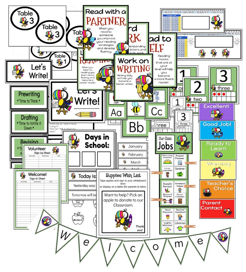 Toucan Theme Classroom Decor & Resources - DIGITAL DOWNLOAD - Etsy