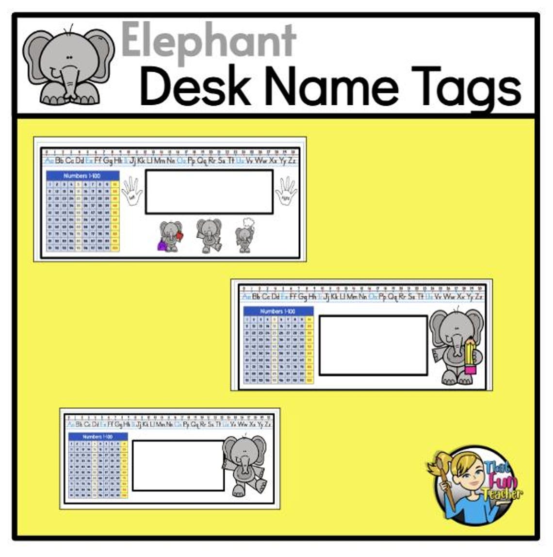Elephant Theme Classroom Decor & Resources - DIGITAL DOWNLOAD - Etsy