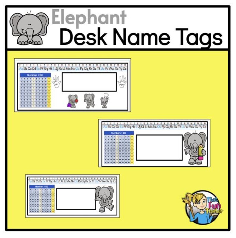 Elephant Theme Classroom Decor & Resources - DIGITAL DOWNLOAD - Etsy