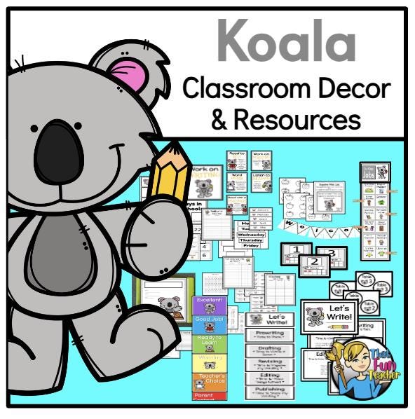 Koala Theme Classroom Decor & Resources - DIGITAL DOWNLOAD - Etsy
