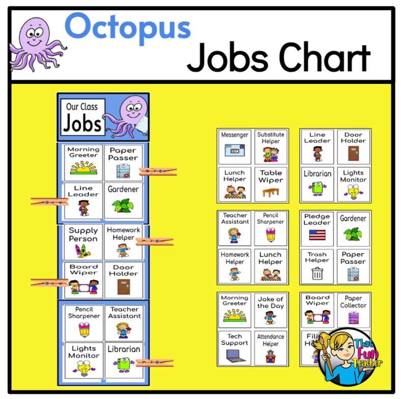 Octopus Theme Classroom Decor & Resources - DIGITAL DOWNLOAD - Etsy