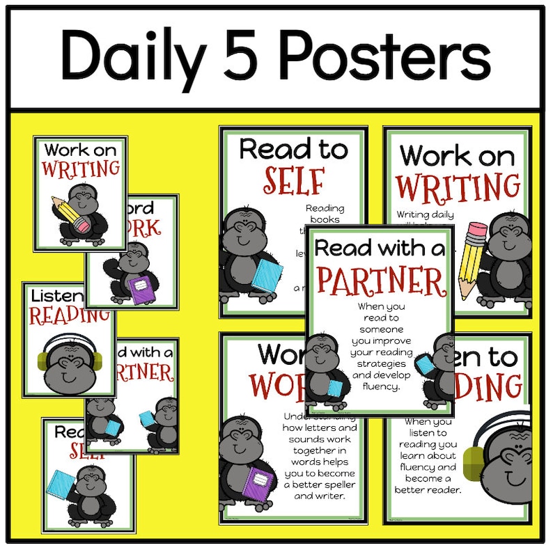 Gorilla Theme Classroom Decor & Resources - DIGITAL DOWNLOAD - Etsy