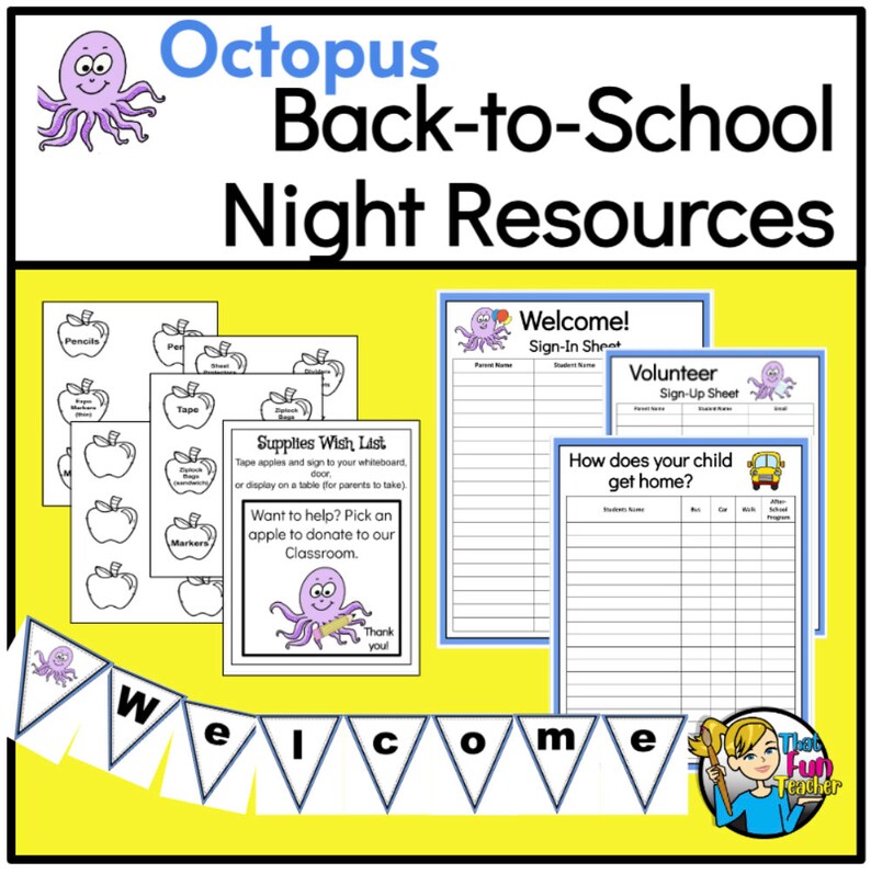 Octopus Theme Classroom Decor & Resources - DIGITAL DOWNLOAD - Etsy