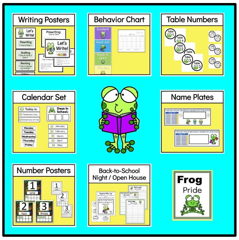 Frog Theme Classroom Decor & Resources - DIGITAL DOWNLOAD - Etsy
