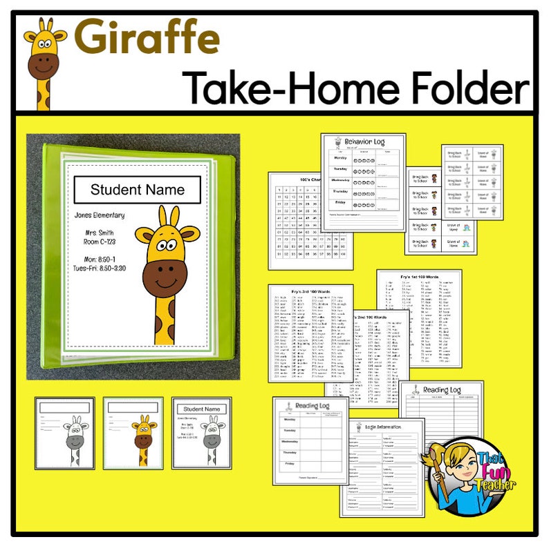 Giraffe Theme Classroom Decor & Resources - DIGITAL DOWNLOAD - Etsy