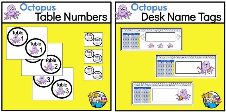 Octopus Theme Classroom Decor & Resources - DIGITAL DOWNLOAD - Etsy