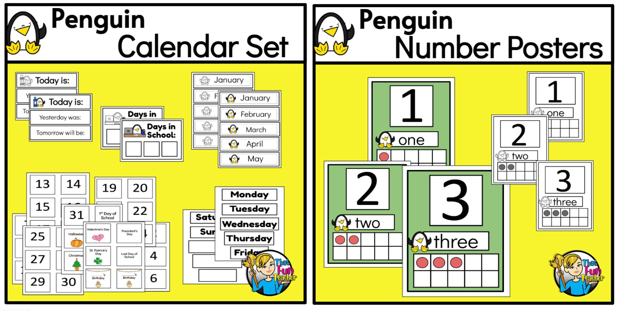 Penguin Theme Classroom Decor & Resources DIGITAL DOWNLOAD - Etsy