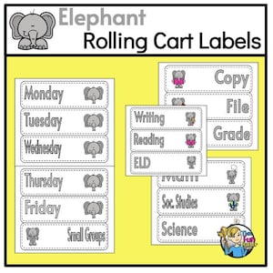 Elephant Theme Classroom Decor & Resources - DIGITAL DOWNLOAD - Etsy