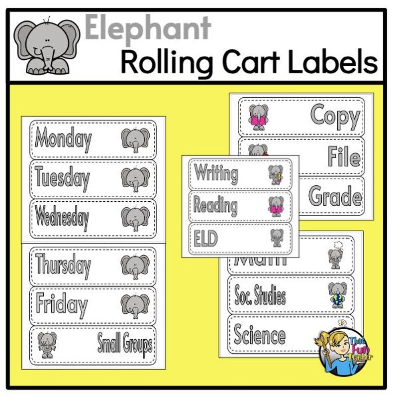 Elephant Theme Classroom Decor & Resources - DIGITAL DOWNLOAD - Etsy
