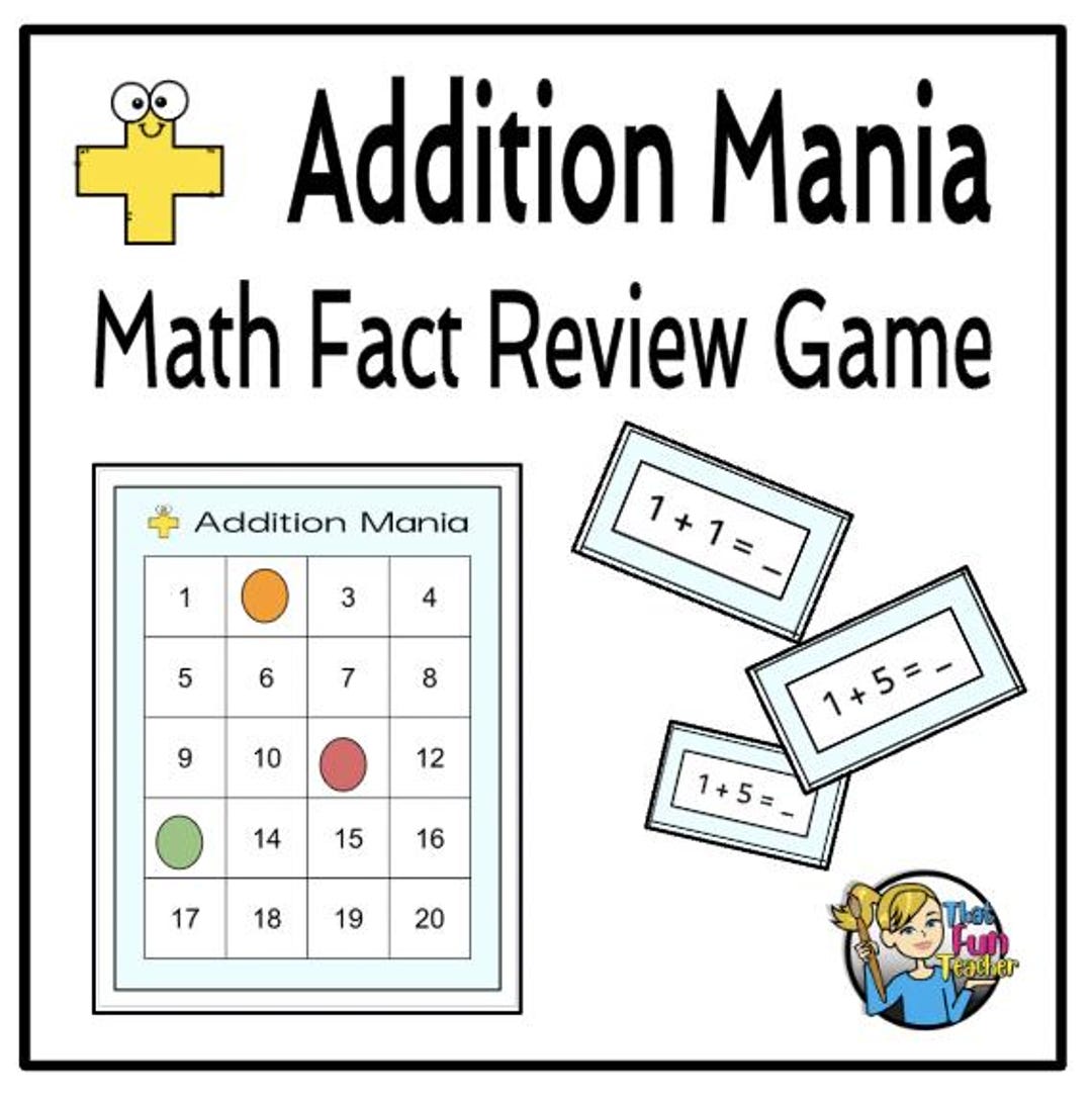 Addition Mania: A Printable Fun & Engaging Addition Facts Game - Etsy