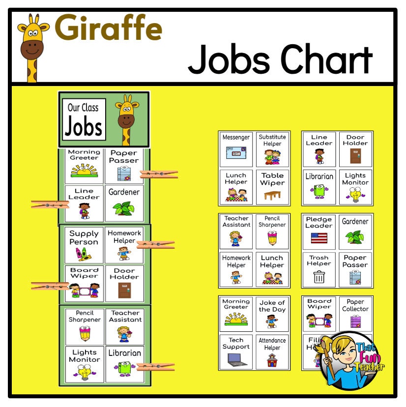 Giraffe Theme Classroom Decor & Resources - DIGITAL DOWNLOAD - Etsy