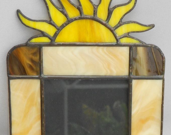 Stained Glass Tabletop Picture Frame, Browns & Yellow - Etsy