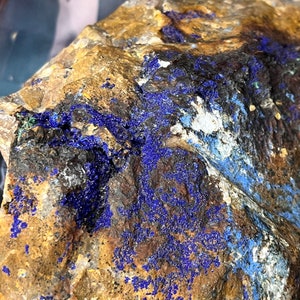 XXL Raw Azurite Specimen Raw Crystal With Malachite Inclusions ...