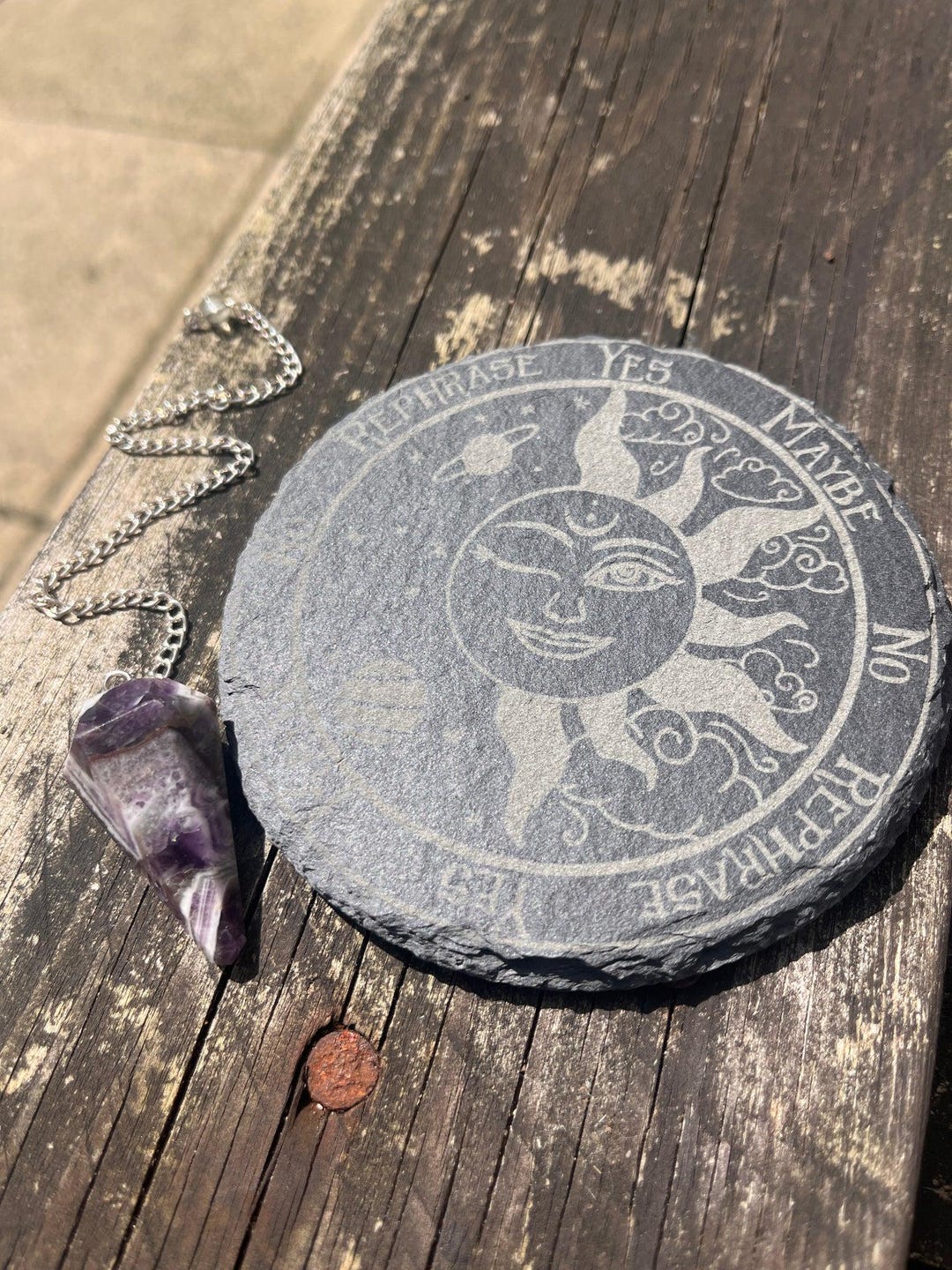 Laser Engraved Celestial Pendulum Answer Board - Etsy