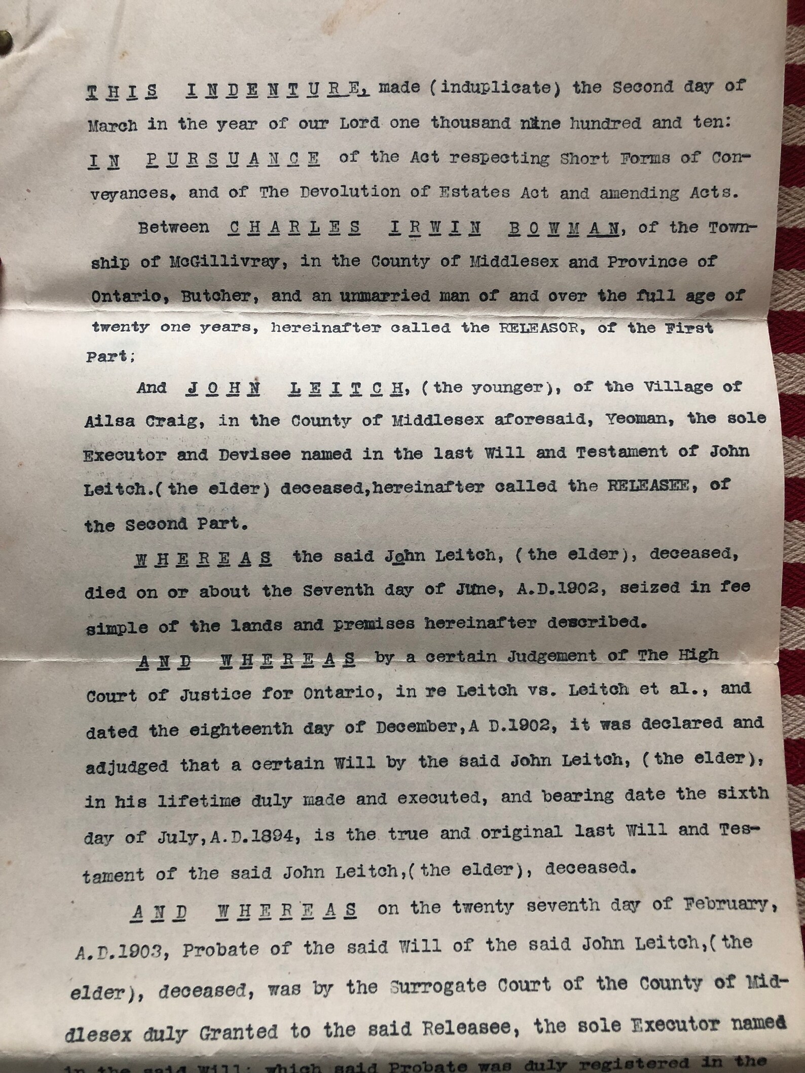 Antique Letterhead Deed of Land Antique Ephemera Scrapbooking Collage ...