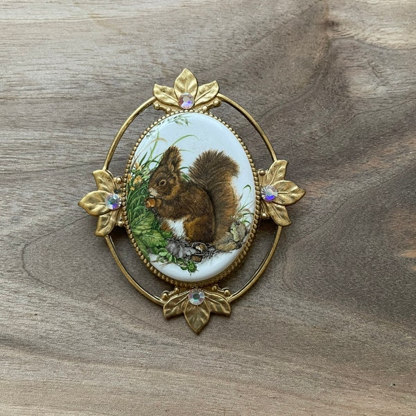 Squirrel Brooch - Etsy