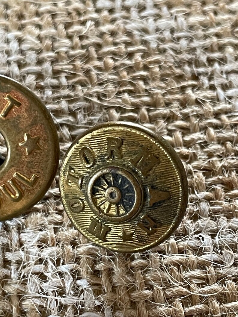 Vintage Brass Uniform Buttons - Motorman - Leather Label - Great Mogul ...