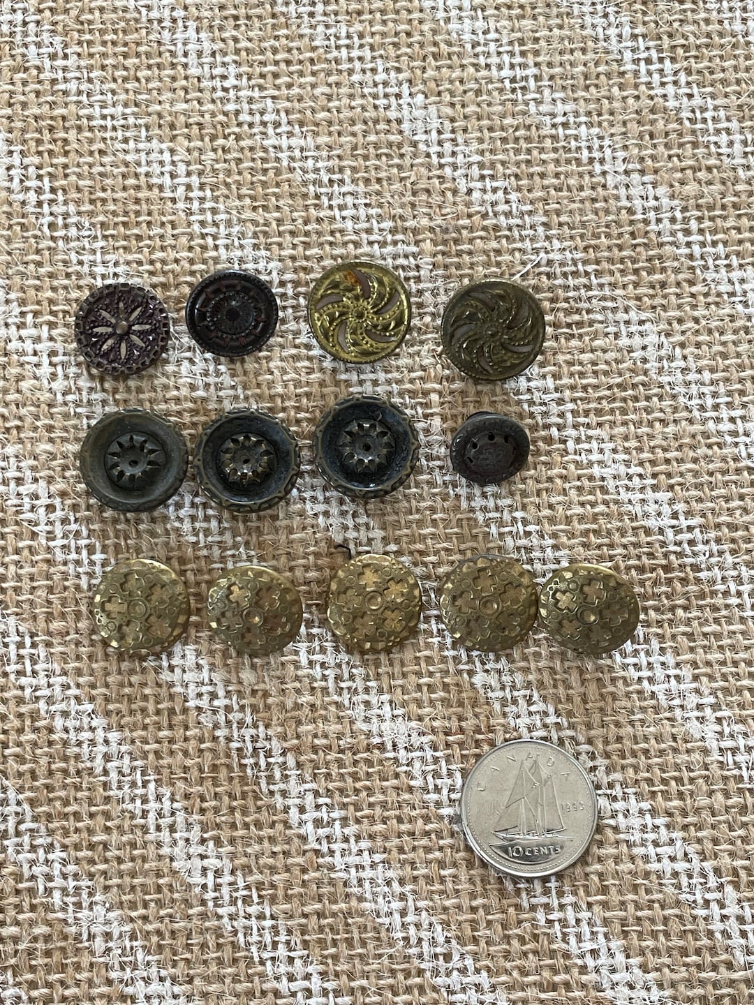 Antique Victorian Buttons - Mirror Back - Victorian Tinies - Fancy - Etsy