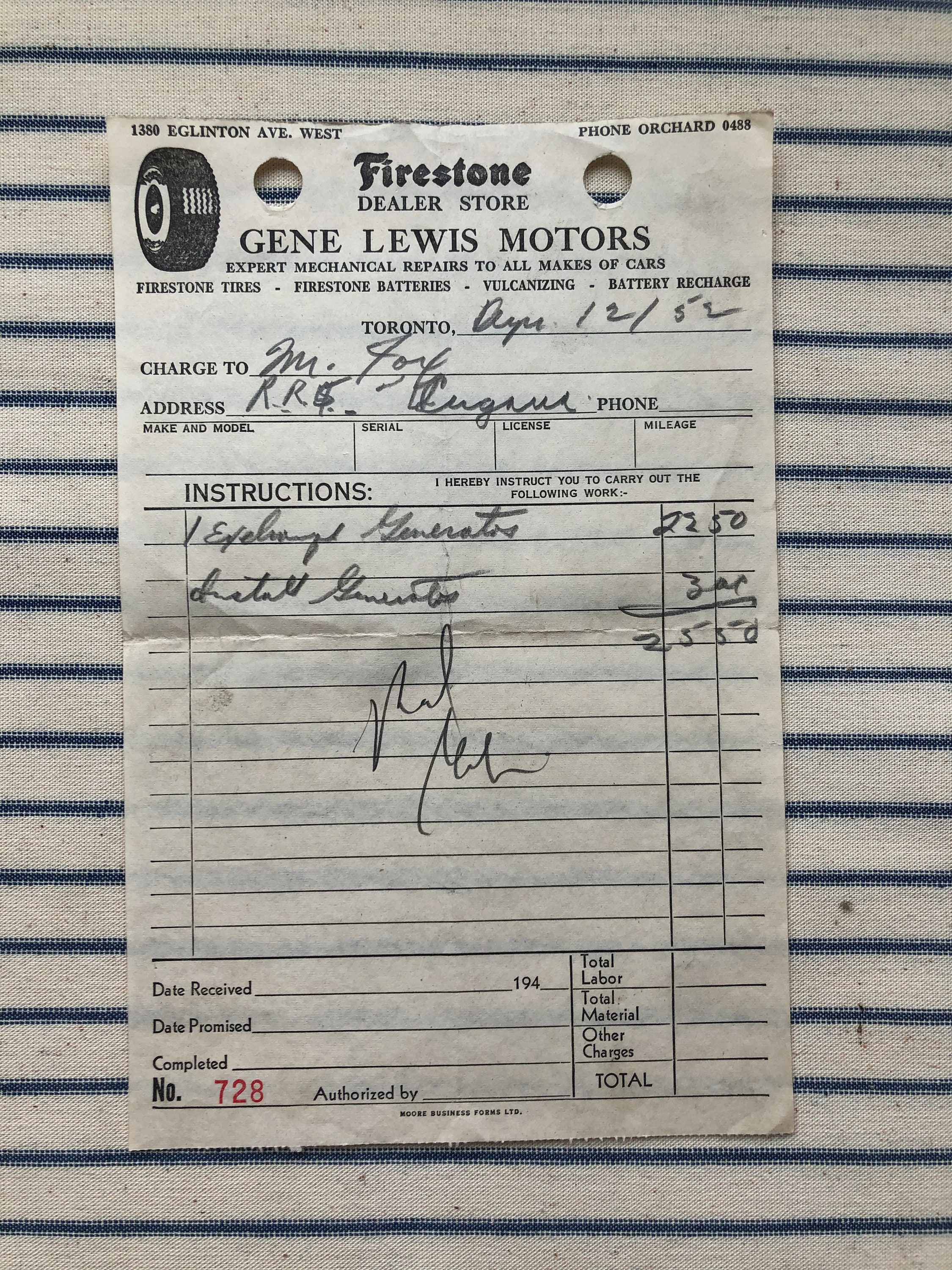 Antique Letterhead Firestone Tire Dealer - Scrapbooking - Collage ...