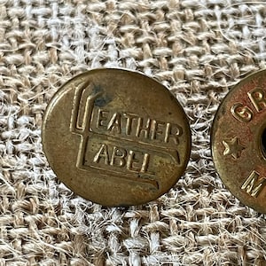 Vintage Brass Uniform Buttons - Motorman - Leather Label - Great Mogul ...