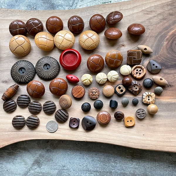 Faux Leather Buttons - Etsy