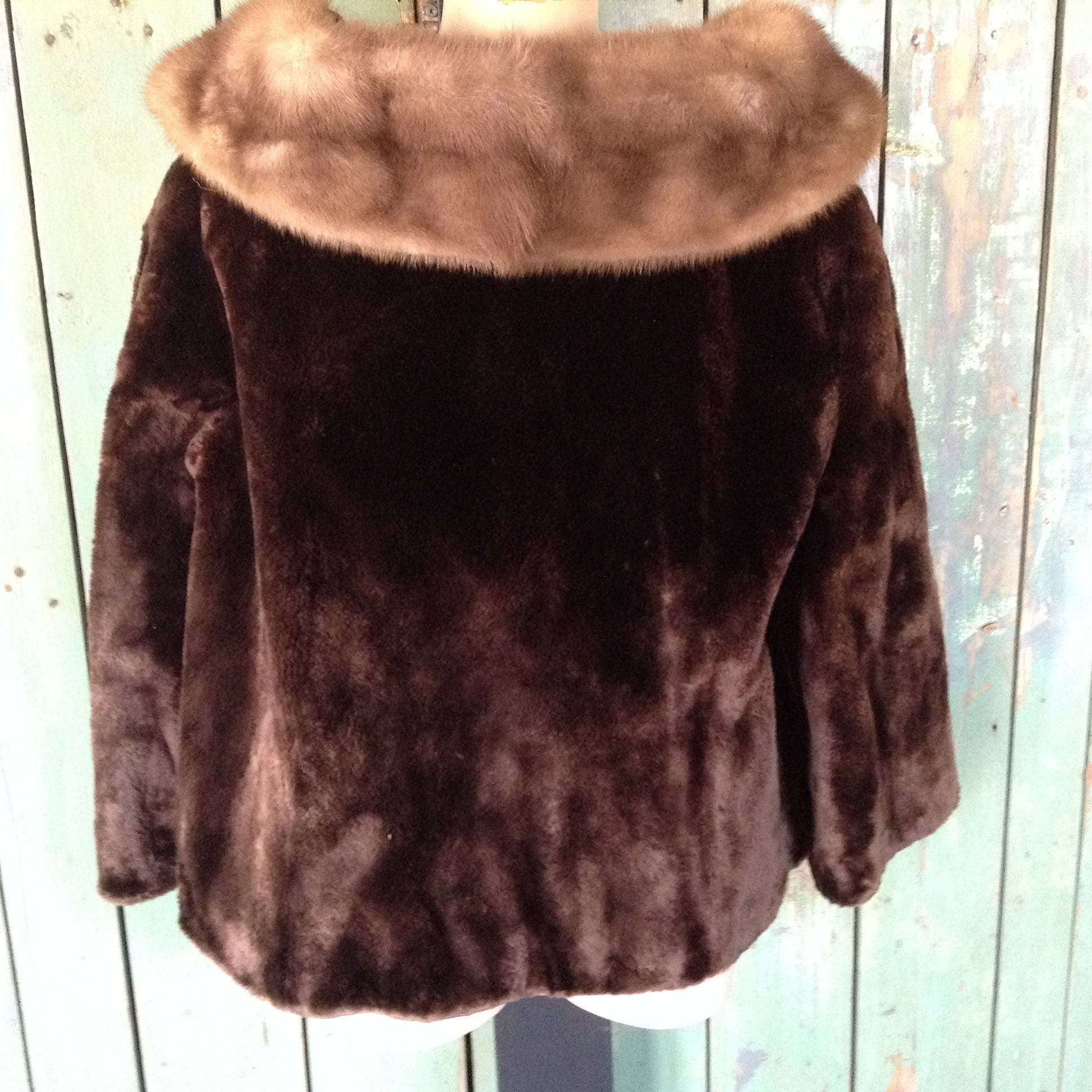 Vintage Womens 50s 60s Sheared Beaver Mink Collar Fur Coat - Etsy Canada