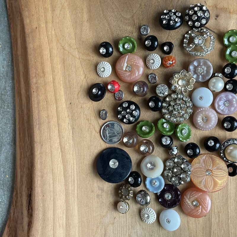 Rhinestone Buttons - Etsy