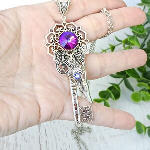 Skeleton Key Necklace "raven's Lament" - Crow Raven Skull Key to My ...