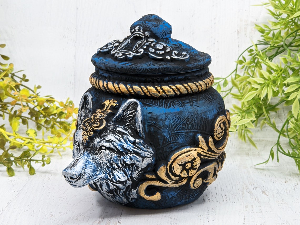 Wolf Head Apothecary Jar Potion Bottle / Gothic Home Decor | Etsy