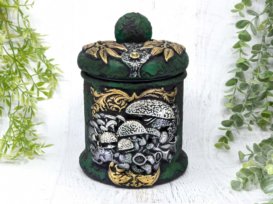 Mushroom Urn, Memorial Pet Urn, Small Keepsake Jar for Human Ashes ...