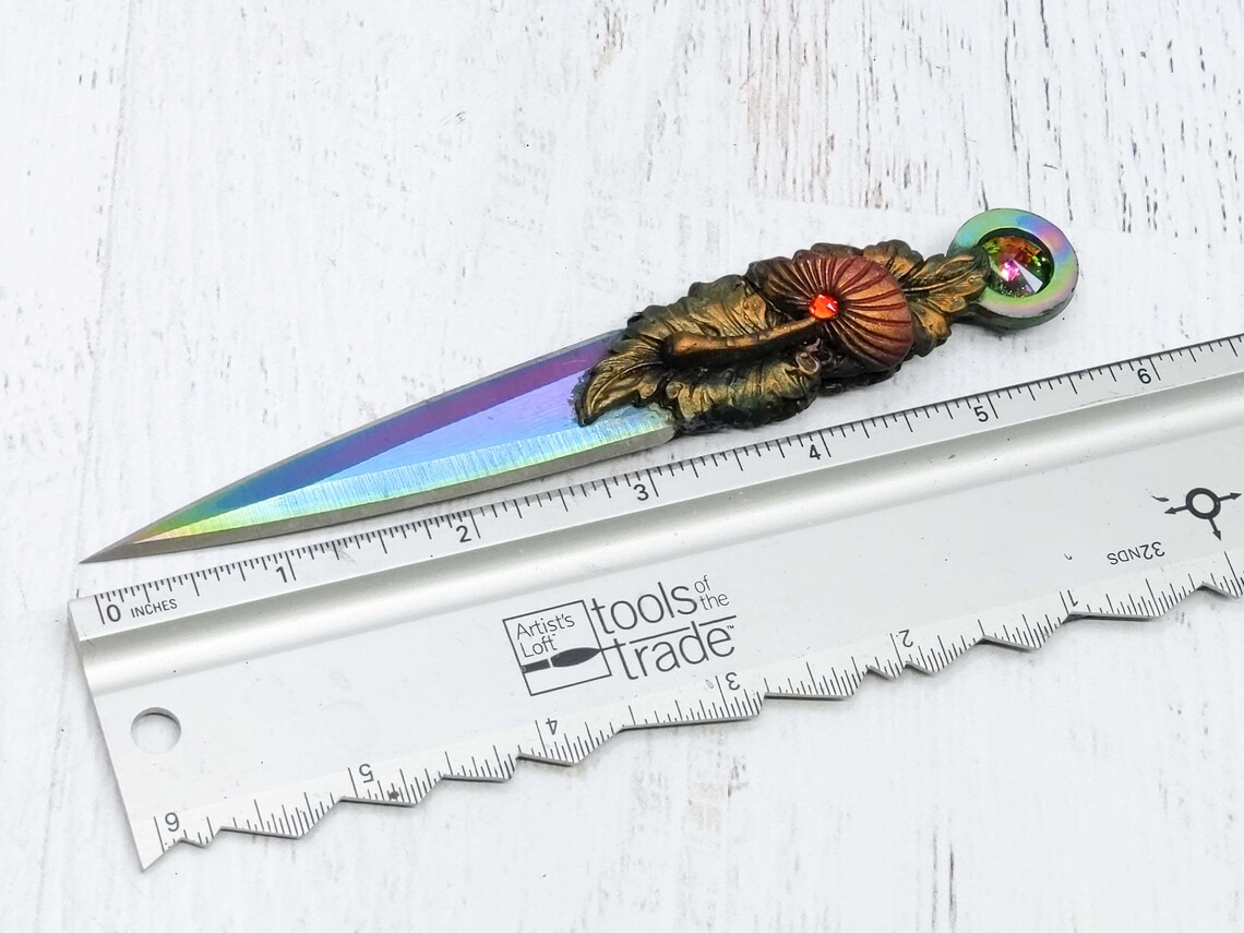 Mushroom Wiccan Athame Woodland Crystal Blade Wicca Ritual - Etsy