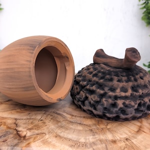 Giant Acorn Container, Secret Storage Trinket Jewelry Box, Woodland ...