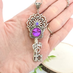 Skeleton Key Necklace "mystic Dragonfire" - Key to My Heart Crystal ...