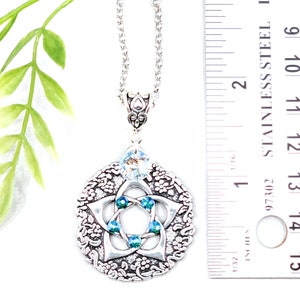 Pentacle Necklace Crystal Wiccan Jewelry / Pagan Jewelry Pentacle ...