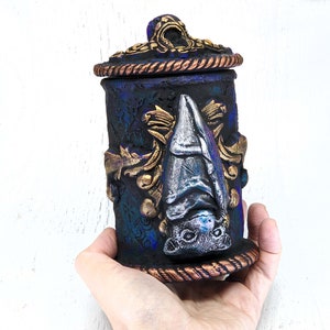 Gothic Bat Urn, Memorial Pet Urn, Small Keepsake Jar for Human Ashes ...