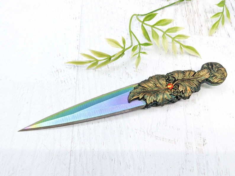 Mushroom Wiccan Athame Woodland Crystal Blade Wicca Ritual - Etsy