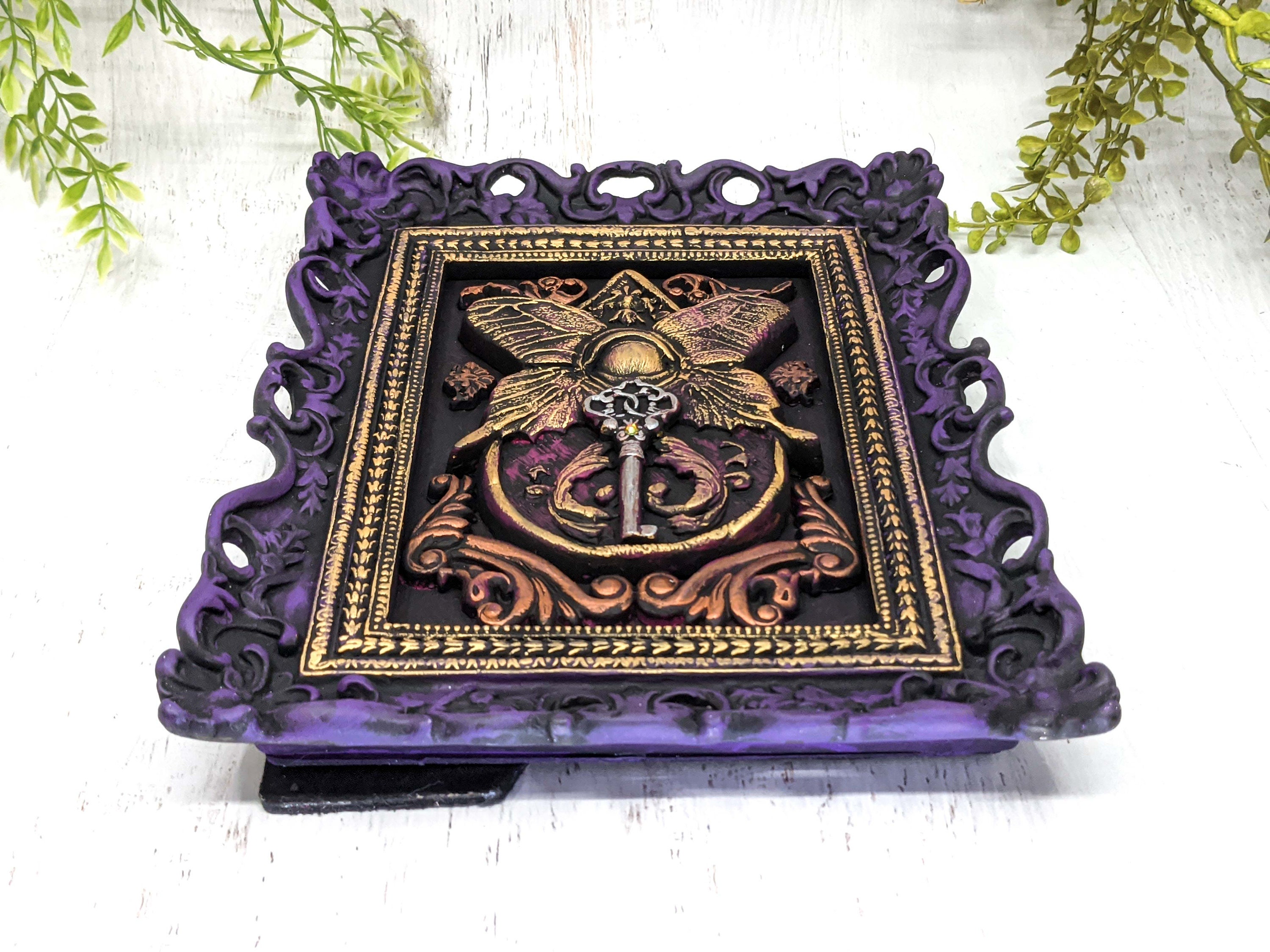 Planchette Moth Sculpted Framed Art, Gothic Home Decor Wall Tabletop ...