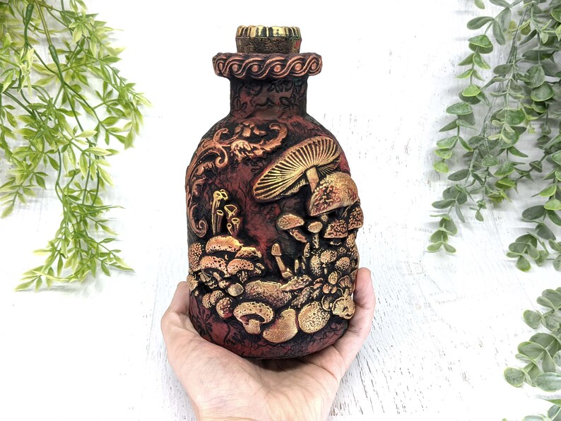 Mushroom Apothecary Jar Autumn Woodland Cottagecore Potion - Etsy