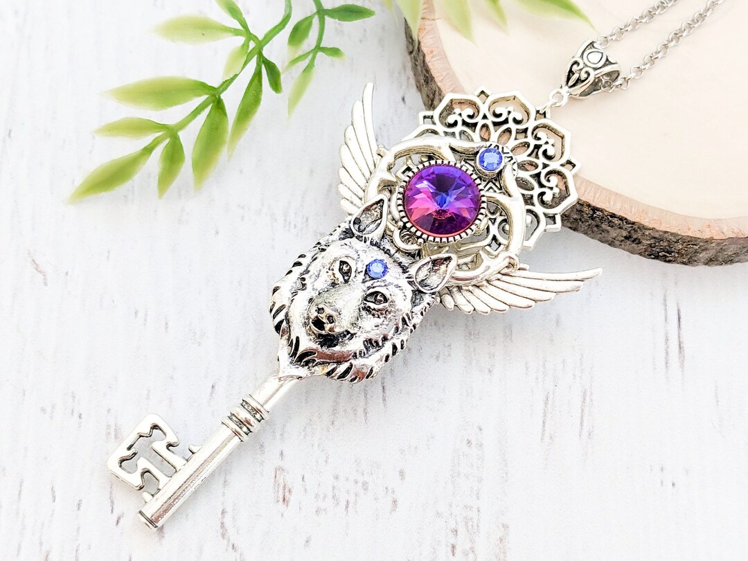 Skeleton Key Necklace "twilight Spirit" - Large Wolf Key to My Heart ...