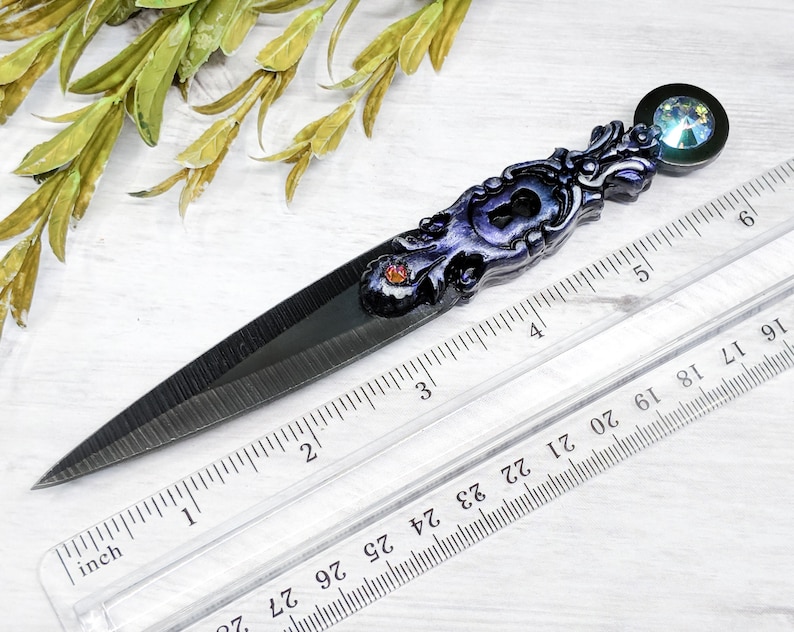 Mini Wiccan Athame Keyhole Crystal Blade Wicca Ritual Knife | Etsy