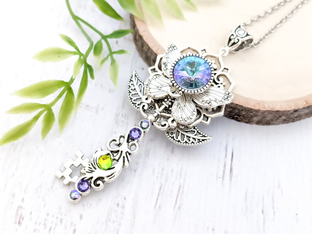 Skeleton Key Necklace "fluttering Oasis" - Butterfly Key to My Heart ...