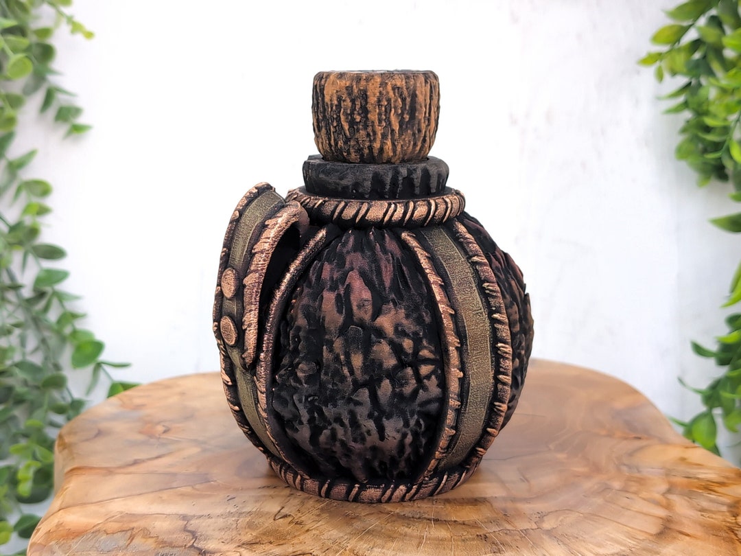 Barkskin Potion Bottle Container, Secret Storage Dice Box, Woodland ...