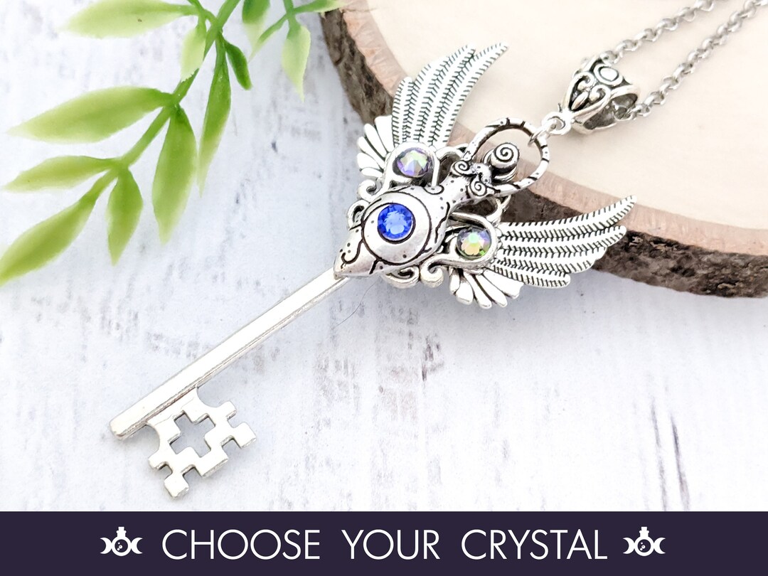Skeleton Key Necklace "mythic Enchantress" - Winged Goddess Key to My ...