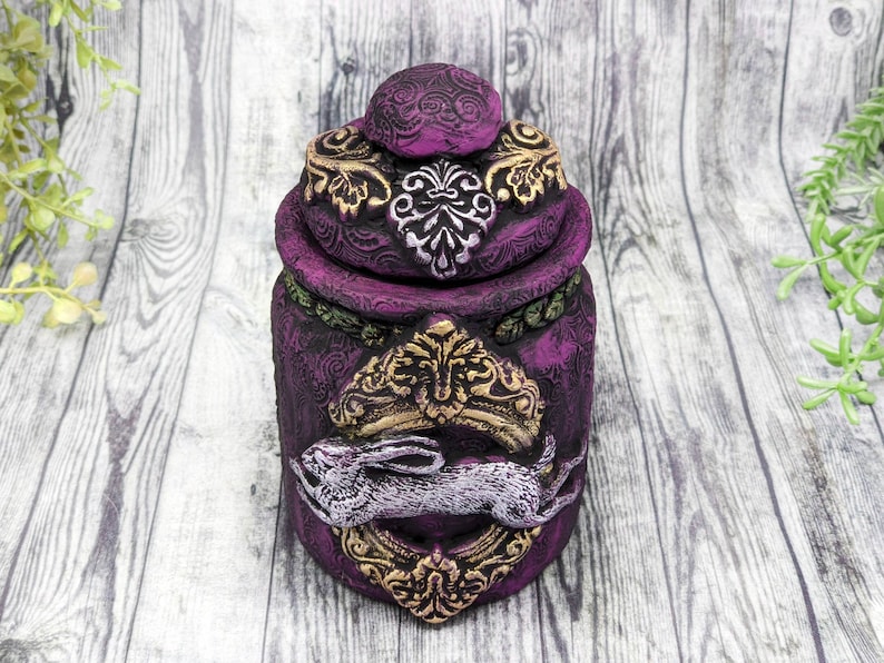 Rabbit Urn Memorial Pet Urn Small Keepsake Jar for Human - Etsy