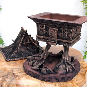 Baba Yaga Hut Container, Secret Storage Trinket Jewelry Box, Woodland ...