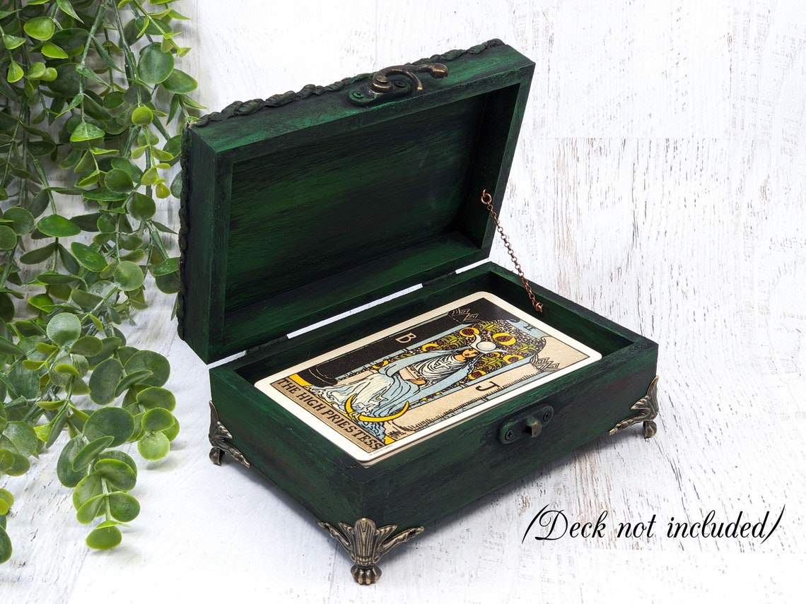 Greenwoman Tarot Box Jewelry Box Tarot Deck Box Storage - Etsy