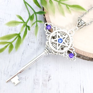 Skeleton Key Necklace "spellweaver" - Pentacle Crystal Key to My Heart ...